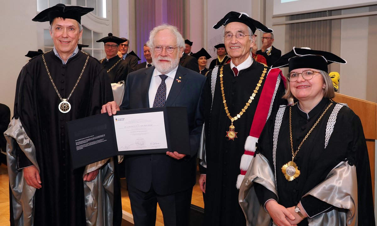 Anton Zeilinger awarded honorary doctorate | Mirage News