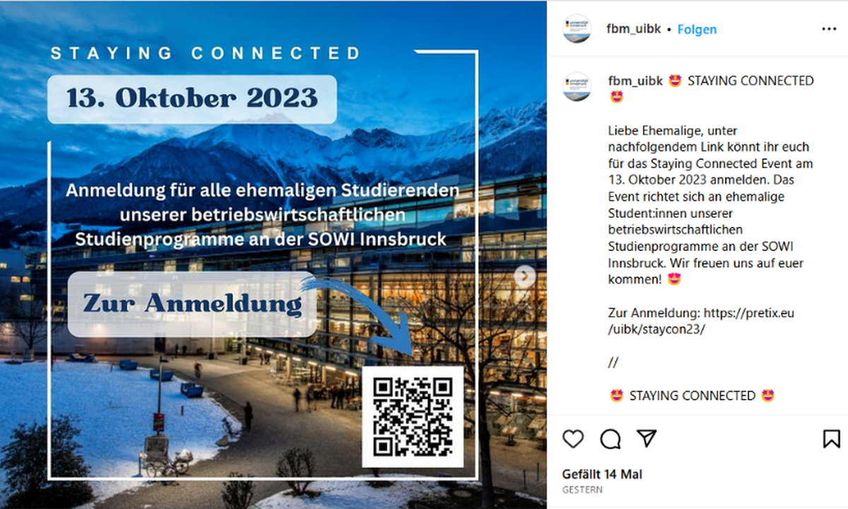 STAYING CONNECTED - Alumni-Event on 13 October 2023 – Universität Innsbruck